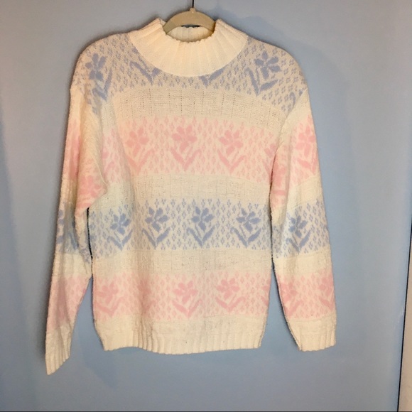 Spunky | Sweaters | Pastel Vintage Chunky Sweater Cute Cozy | Poshmark